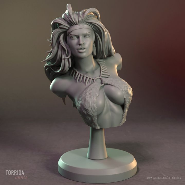 3D Printable Shanna the She-Devil bust by Torrida Minis